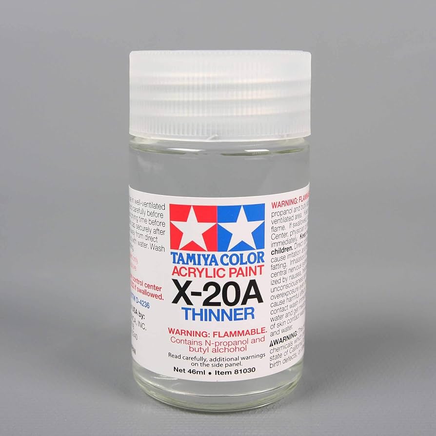 Tamiya 81030 X-20A Thinner Acrylic 46ml Plastic Model Hobby Paint – VCA ...