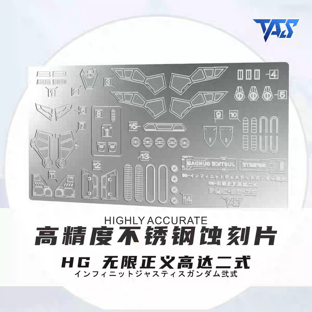 TAS HG INFINITE JUSTICE GUNDAM TYPE II METAL UPGRADE ETCHING PARTS ...